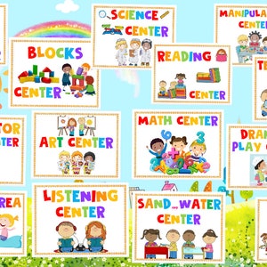 CENTER SIGNS for Pre-k and Kindergarten Daycare Center Digital Download ...