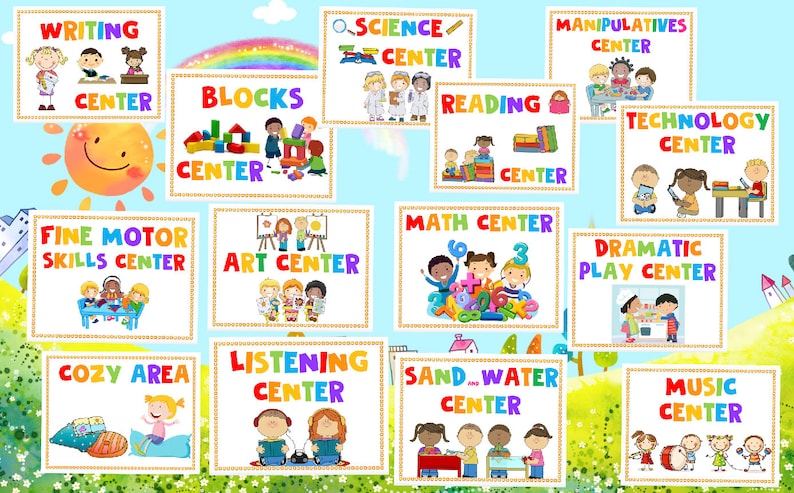 CENTER SIGNS for Pre-k and Kindergarten Daycare Center Digital Download ...