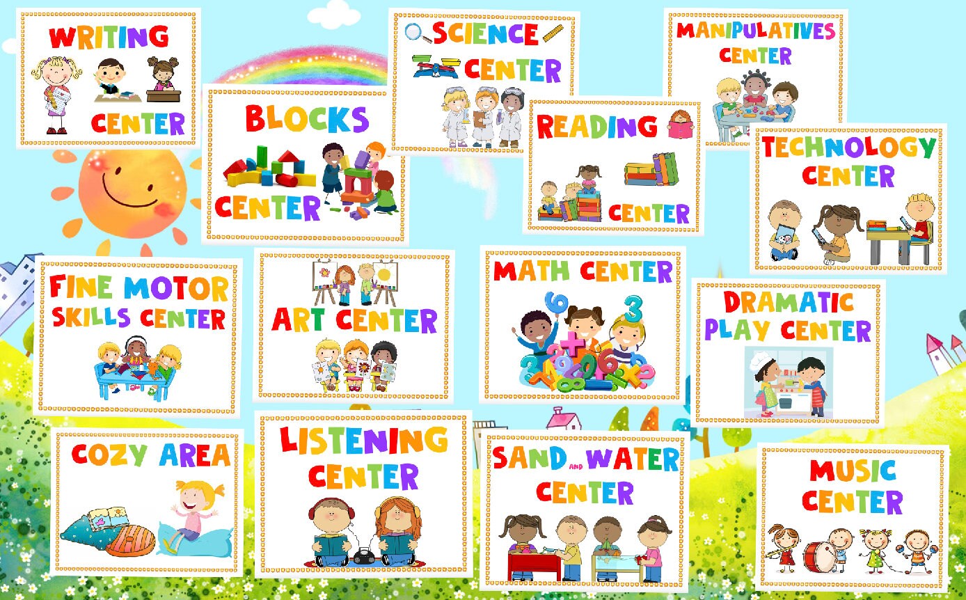 CENTER SIGNS for Pre-k and Kindergarten Daycare Center Digital Download ...