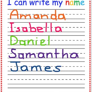 Pre-k Write Your Name Practice Sheet Worksheet Printable Digital ...