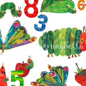 The Very Hungry Caterpillar Clipart Favorites and Numbers PNG ...