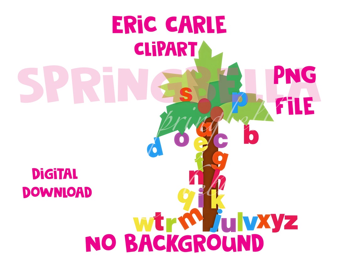 Chicka Chicka Boom Boom Coconut Tree With Letters Single Clip Art PNG ...