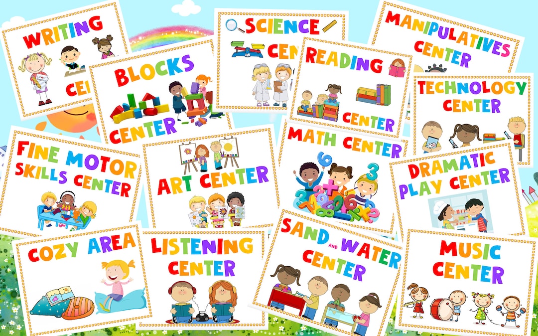 CENTER SIGNS for Pre-k and Kindergarten Daycare Center Digital Download ...