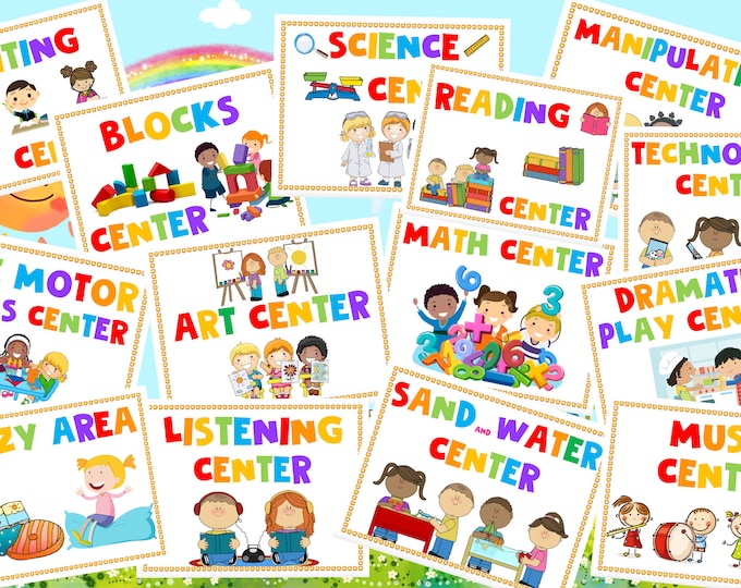 Bilingual Classroom Center Labels-spanish and English- Classroom ...