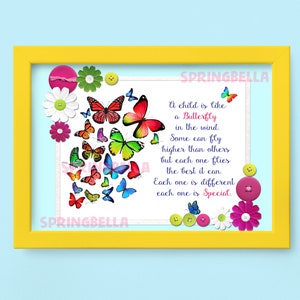 Butterfly Inspirational Poem Print: Nursery Decor (digital Download) - Etsy