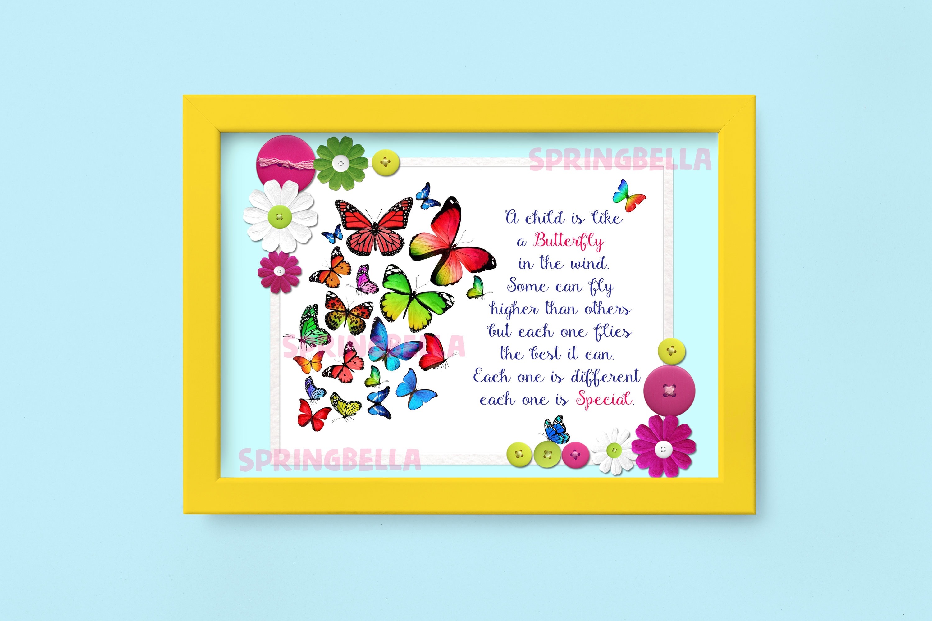 Butterfly Inspirational Poem Print: Nursery Decor (digital Download) - Etsy