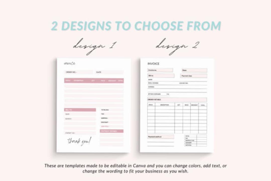 Editable Order Form Bundle Canva Template | Customizable Order Sheet ...