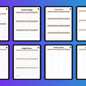 Editable Digital Travel Planner With Ease Using This Comprehensive ...