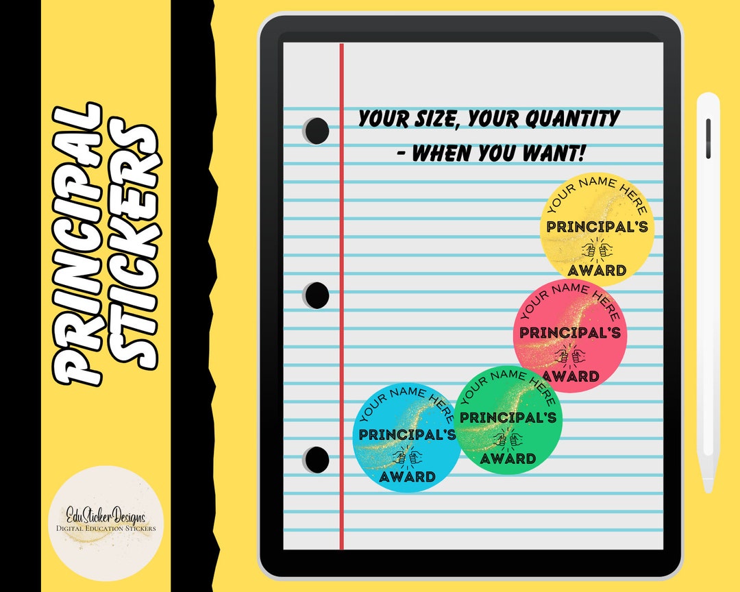 Principal's Award Stickers I Customised I Digital Sticker I PNG I ...