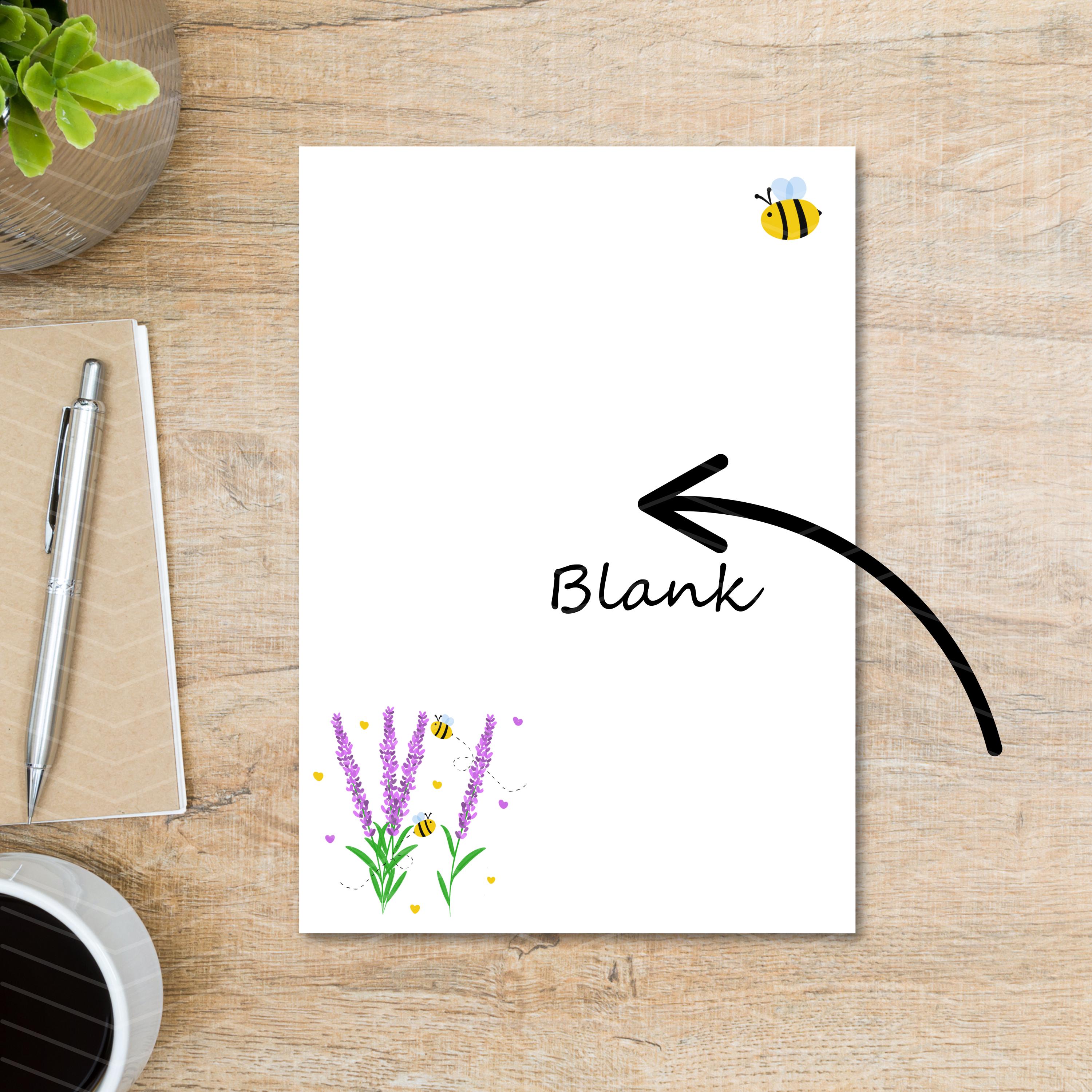 Printable Stationery Pack Lavender Bee| A4 & Letter | Writing Paper ...