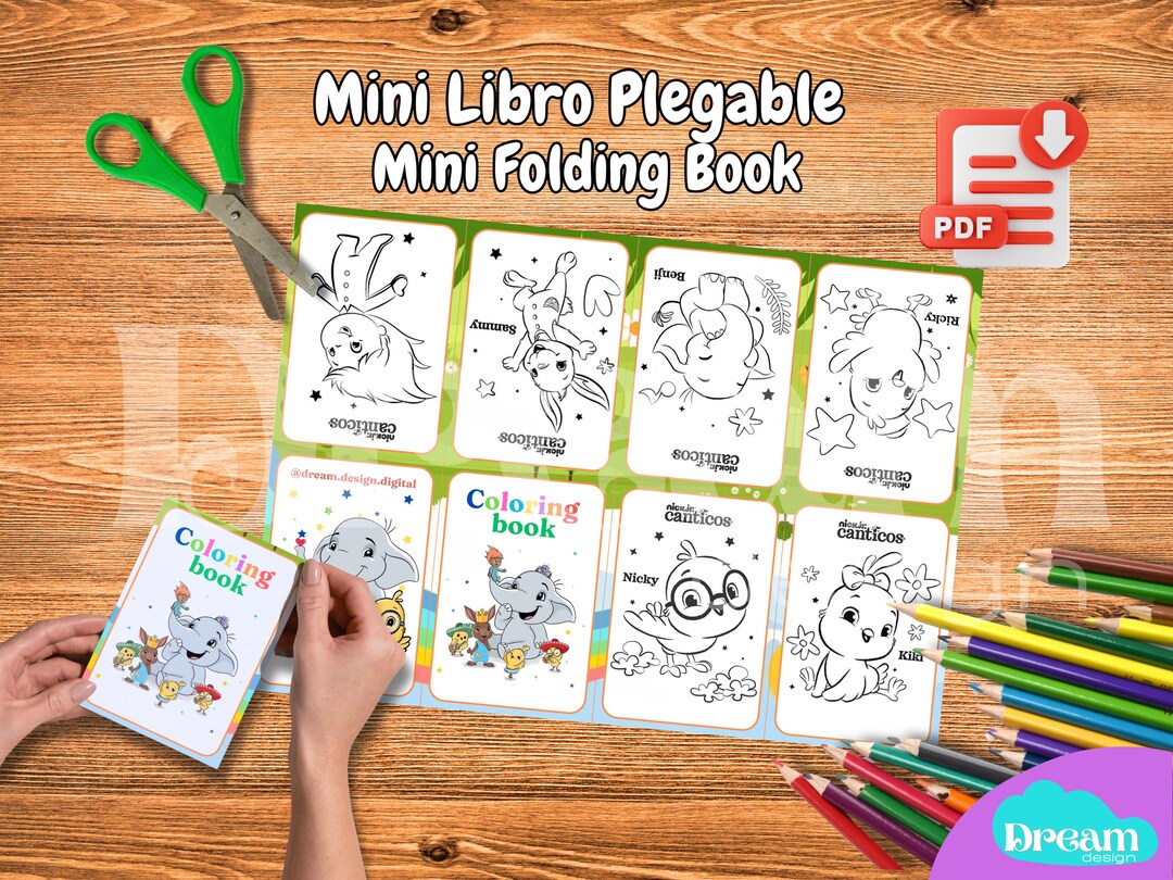 Canticos Mini Folding Coloring Book - Etsy