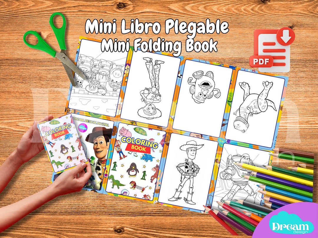 Mini Folding Book Toy Story Coloring Book, Gifts Candy Bags - Etsy