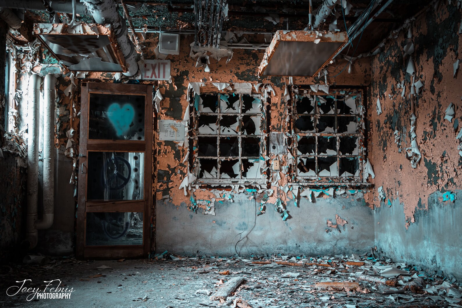 Abandoned Building | Urbex | Photography | Print | Orange & Teals ...