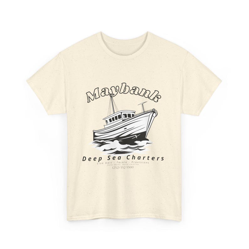 Outer Banks Maybank Deep Sea Charters Unisex Heavy Cotton Tee, Great ...