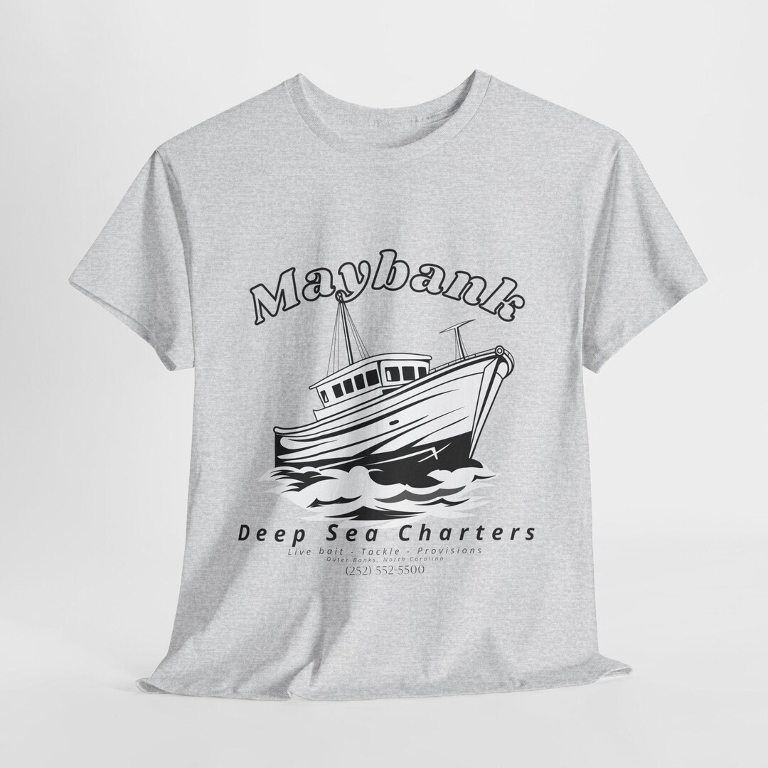 Outer Banks Maybank Deep Sea Charters Unisex Heavy Cotton Tee, Great ...