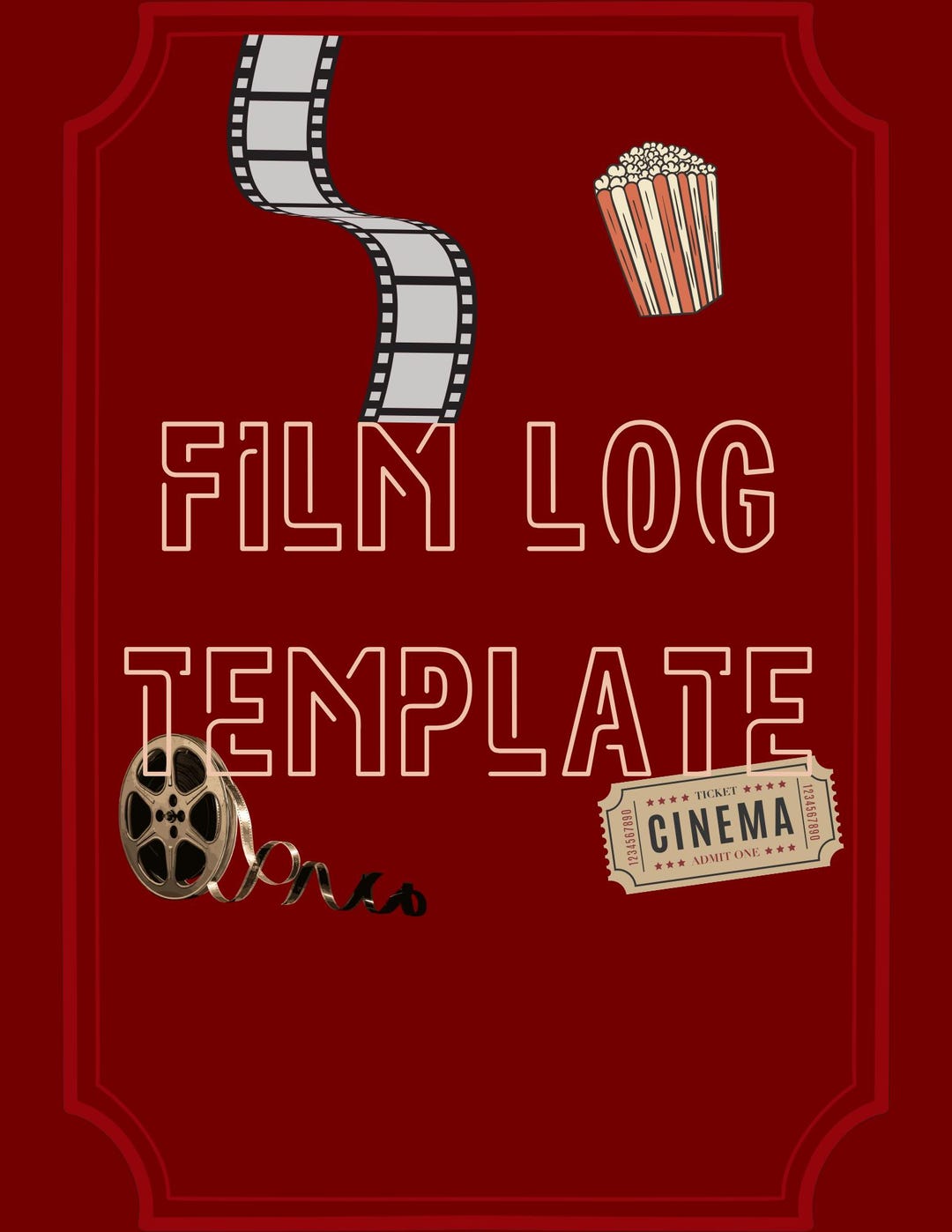 Film Log Template, Movie Log Template, Film Diary, Movie Diary, Film ...