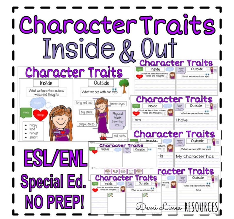 Character Traits - Differentiated Graphic Organizers & Anchor Chartesl ...