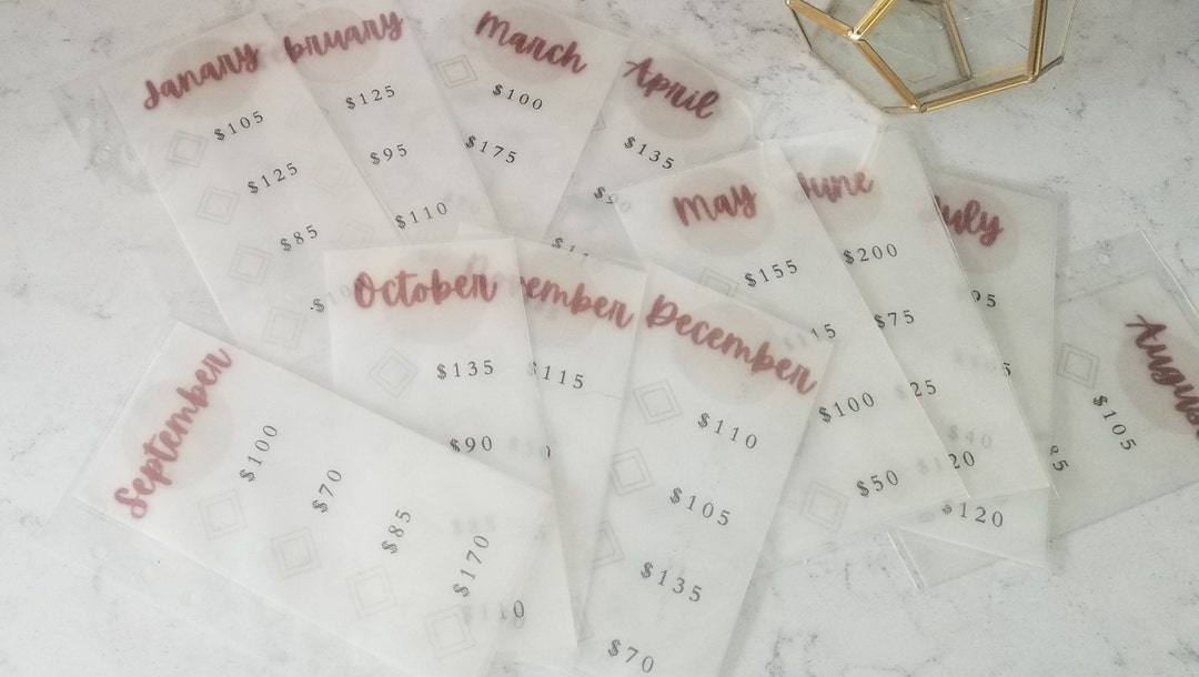 5,000 A6 Binder Savings Challenge, Vellum Savings Challenge - Etsy