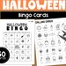 Halloween Bingo Game Cards, 50 Printable Cards, Instructions, Calling ...