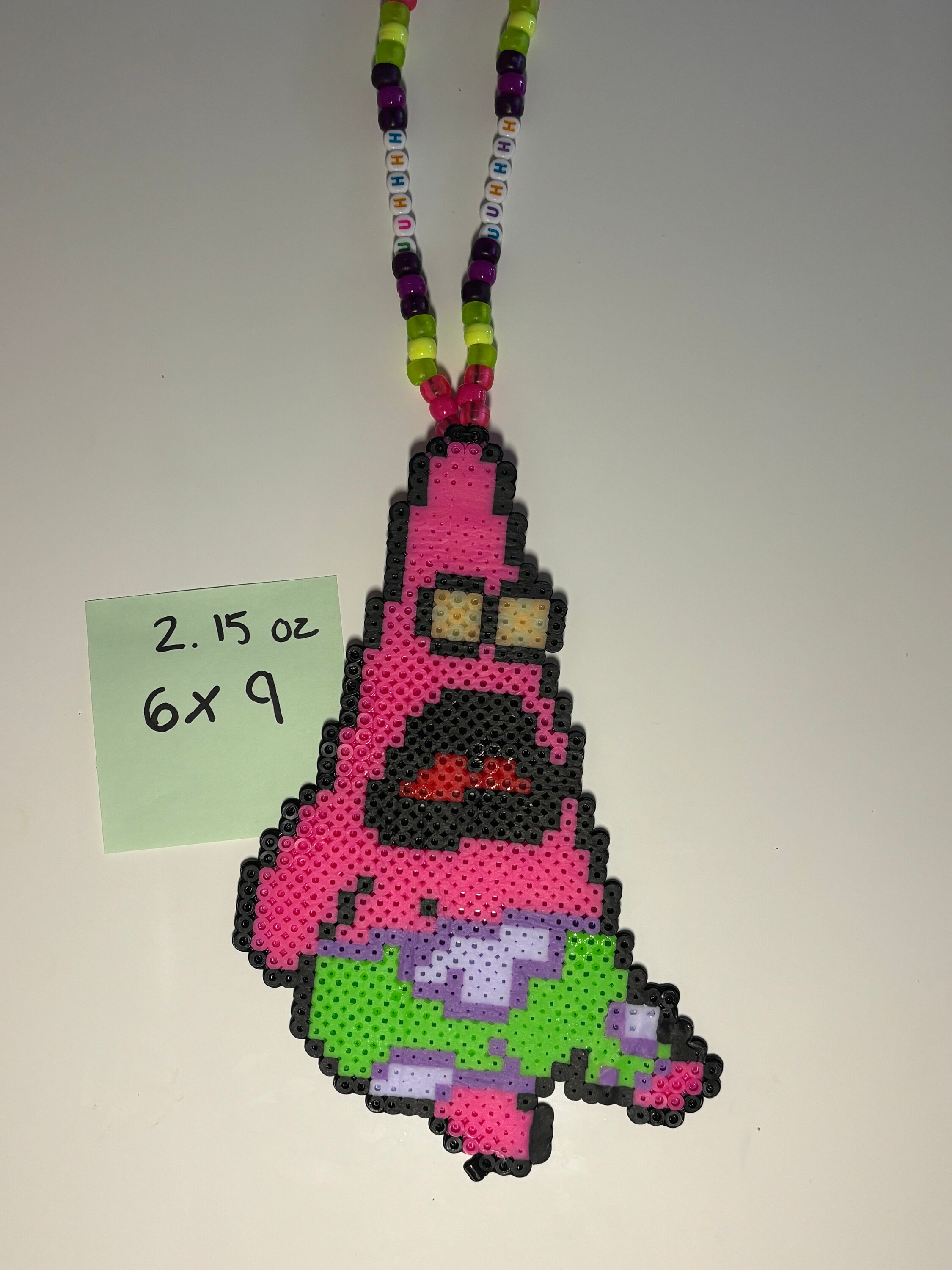 Patrick Star Perler Beaded Necklace - Etsy