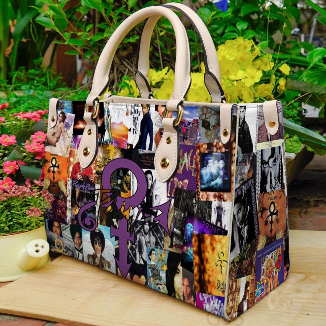 Personalized Prince Purple Rain Music Leather Bag Handbag, Prince Music ...