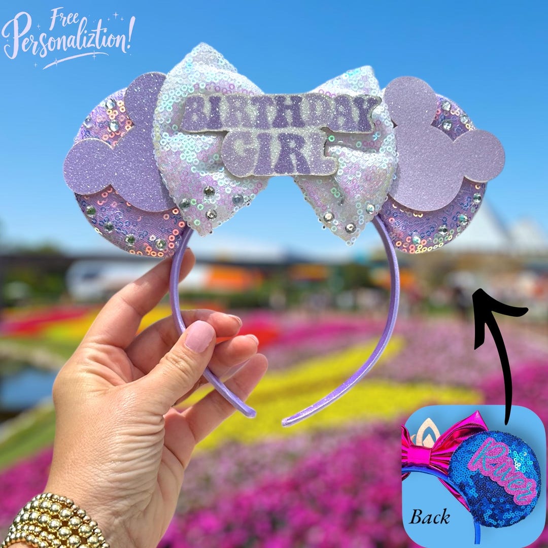 Birthday Minnie Ears, Mickey Ears, Birthday Disney Headband, Minnie ...