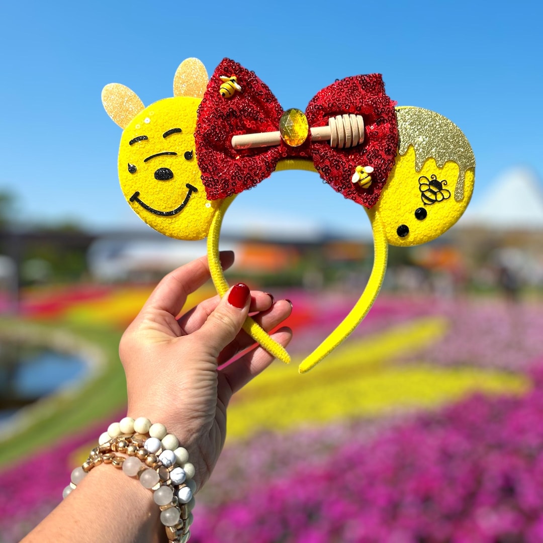 Winnie the Pooh Ears, Mickey Ears, Winnie the Pooh Headband, Minnie ...