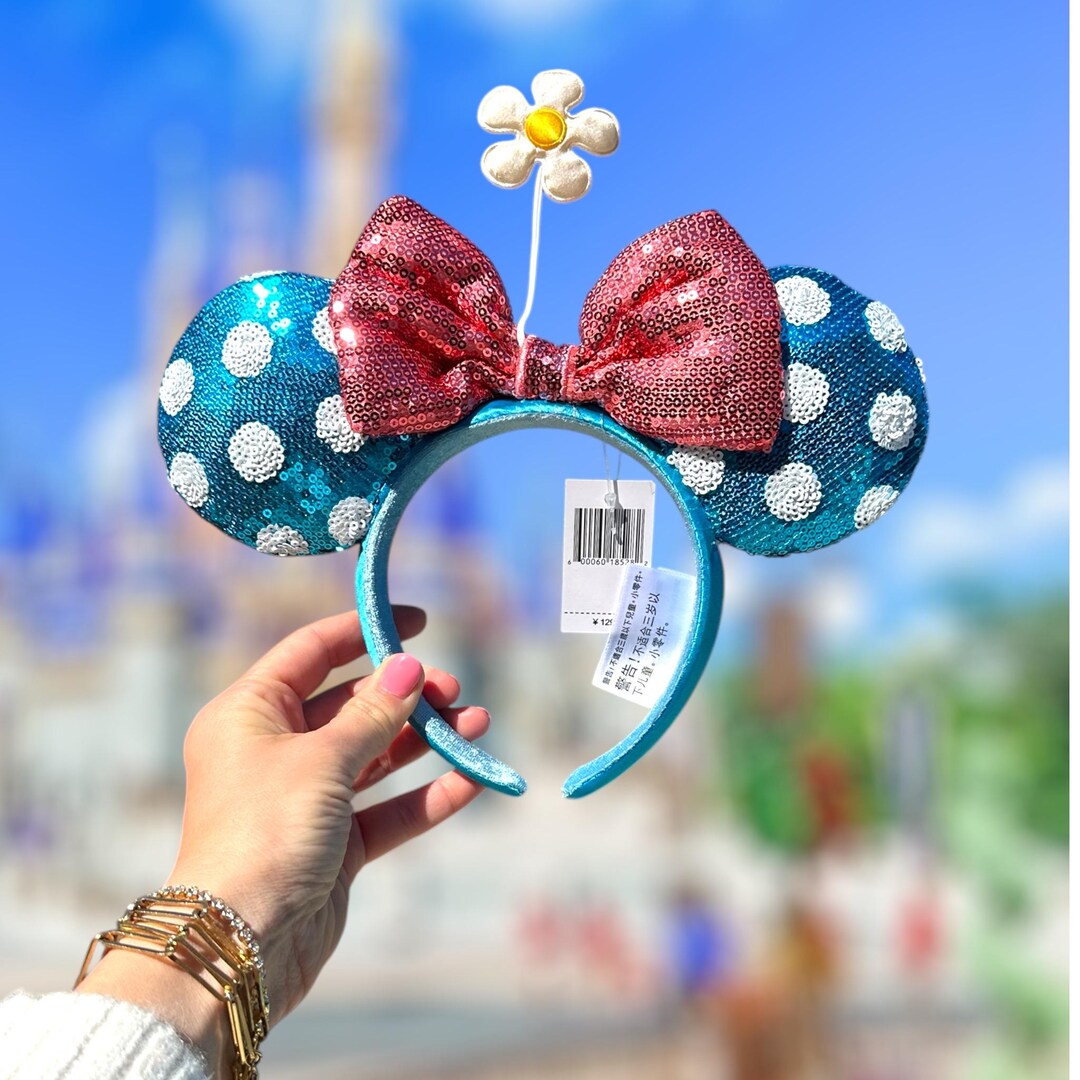 Vintage Daisy Duck Sequin Minnie Ears, Daisy Mickey Ears, Disney Ears ...