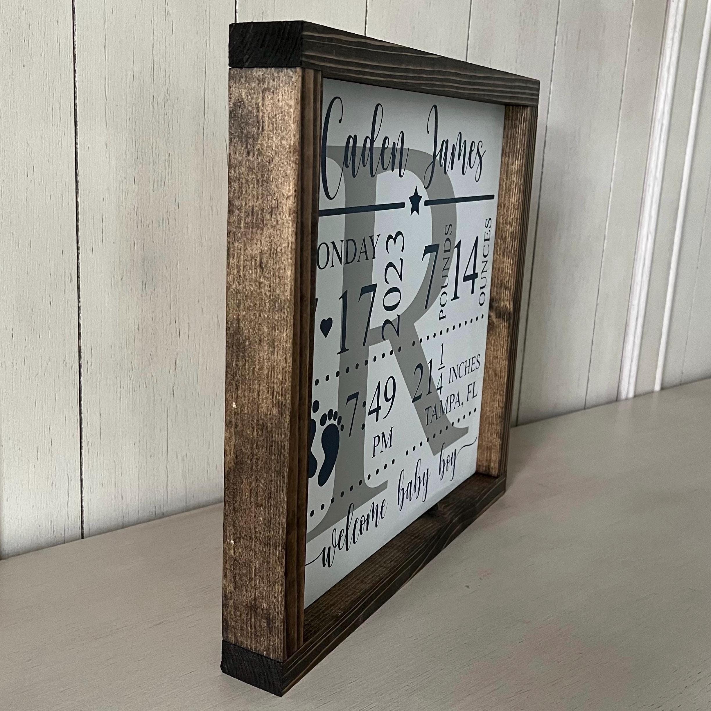 Personalized Baby Stats Wood Sign, Welcome Home Baby , Nursery Decor ...