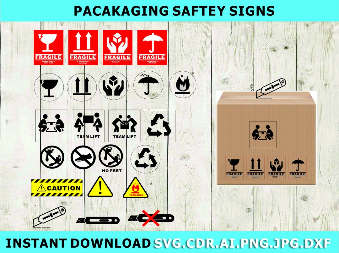 Packaging Safety Signs Svg Fragile Signs Vector Factory Signs Png ...
