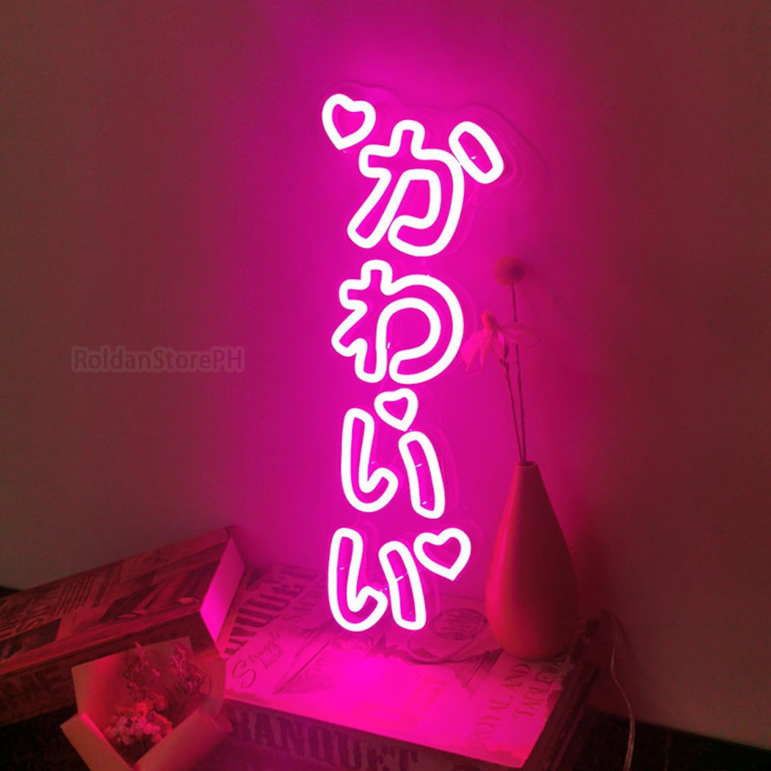 Kawaii Neon Sign,custom Cute Japanese Kawaii LED Neon Sign,game Room ...