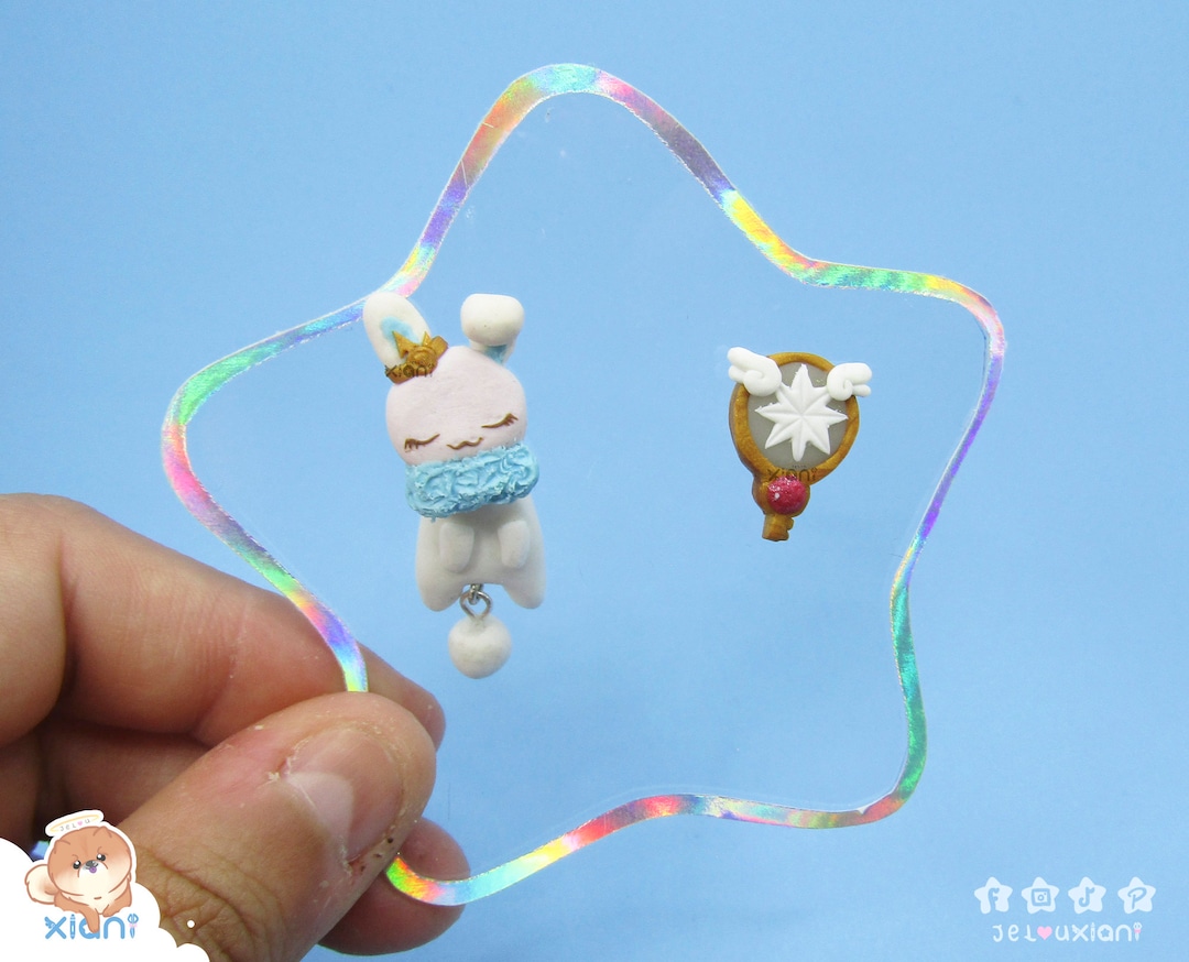 Cardcaptor Sakura Earrings, Star Wand, Dreams Wand, Clow Key, Mahou ...