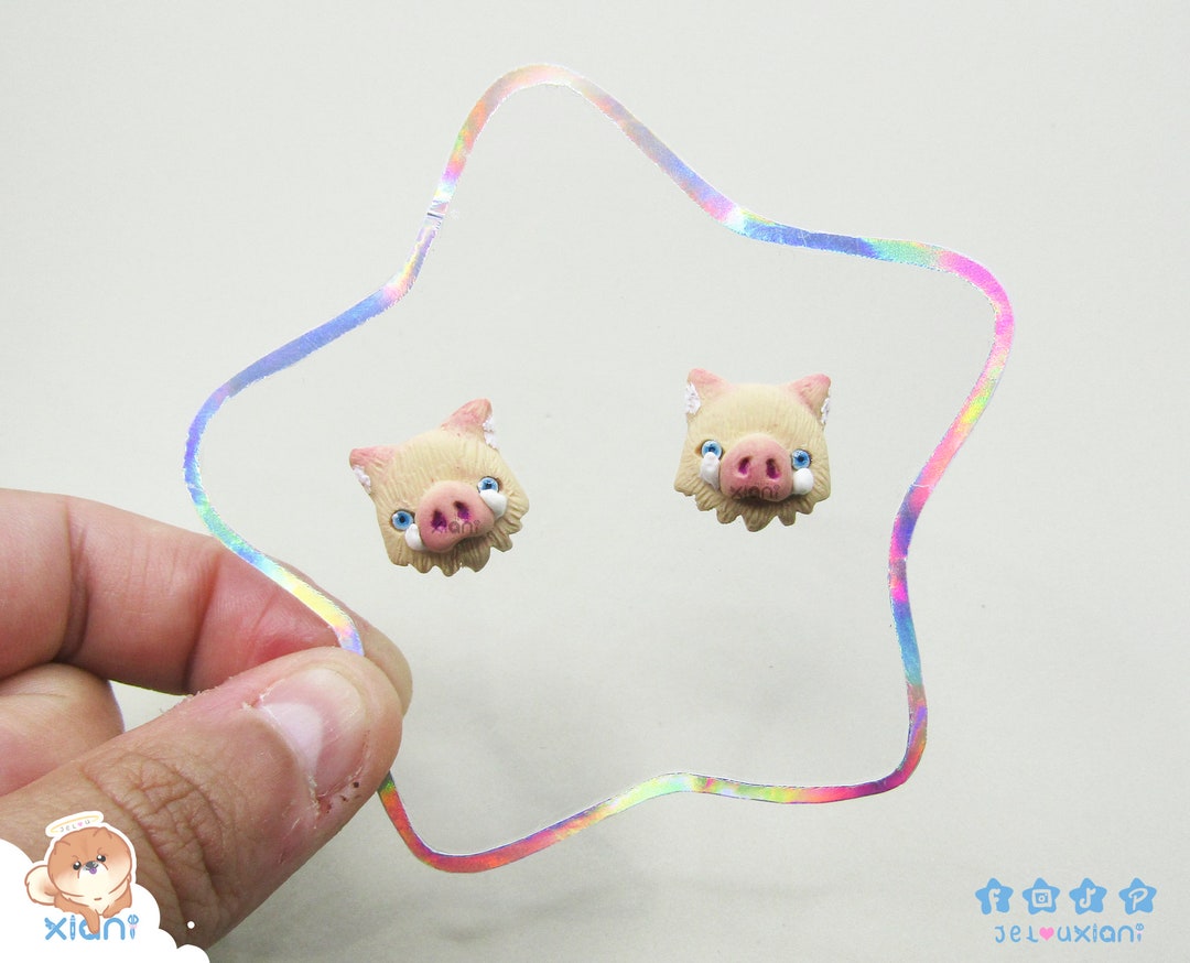 Inosuke Earrings, Kny, Demons, Slayer, Shonen, Anime, Yaiba, Hashira ...