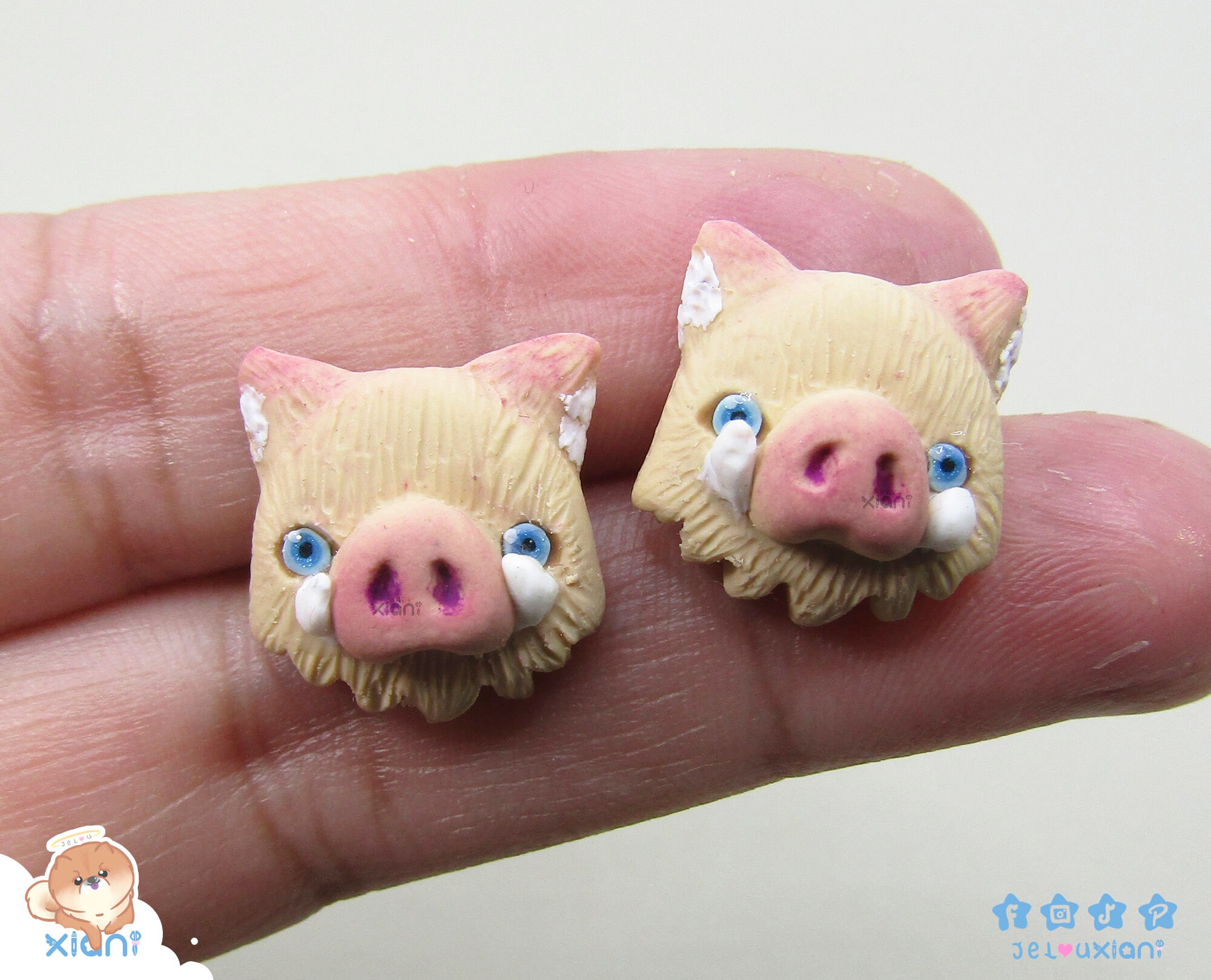 Inosuke Earrings, Kny, Demons, Slayer, Shonen, Anime, Yaiba, Hashira ...