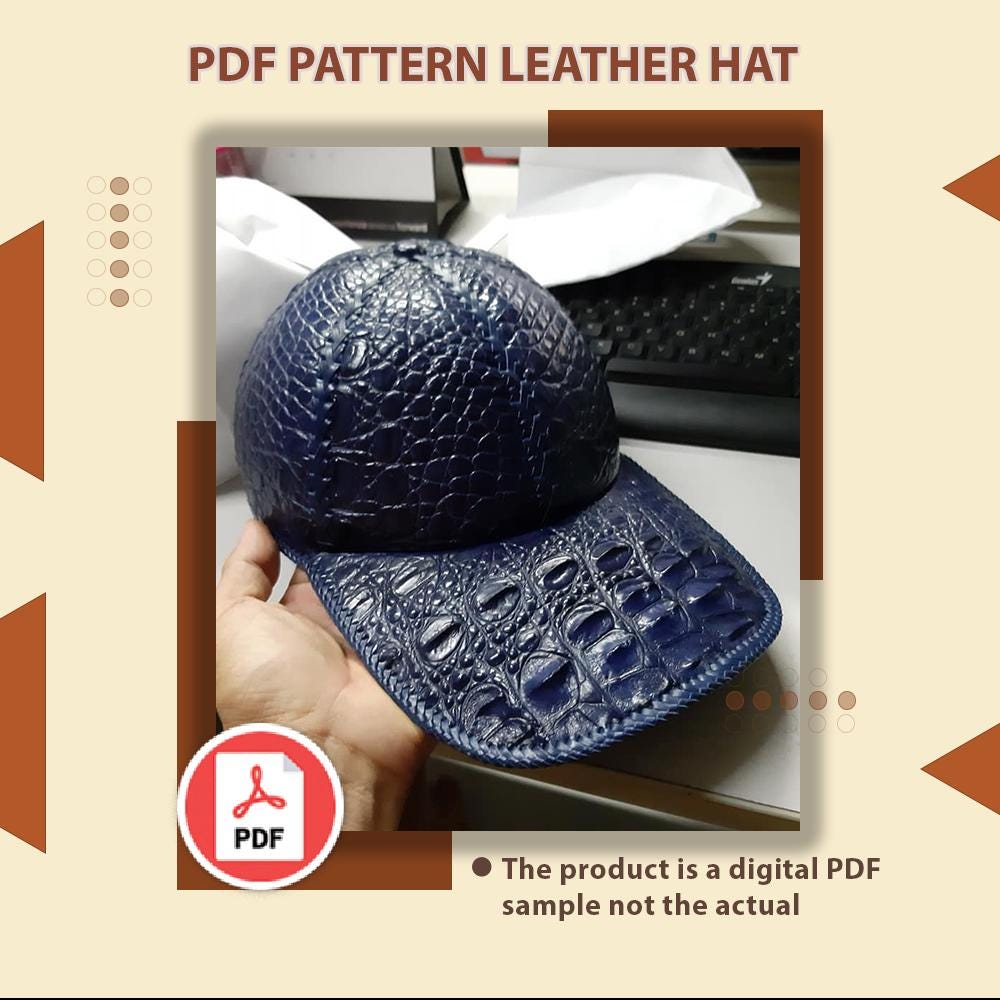 PDF Pattern for Leather Hat Diy-digital A2 Template,leather Craft ...