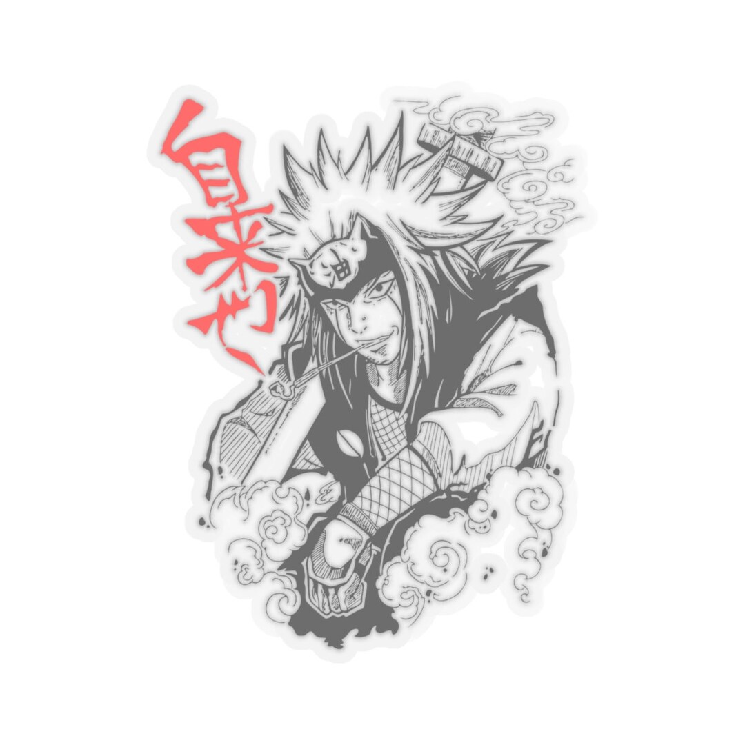 Naruto Anime Jiraiya Transparent or White Kiss-cut Sticker - Etsy