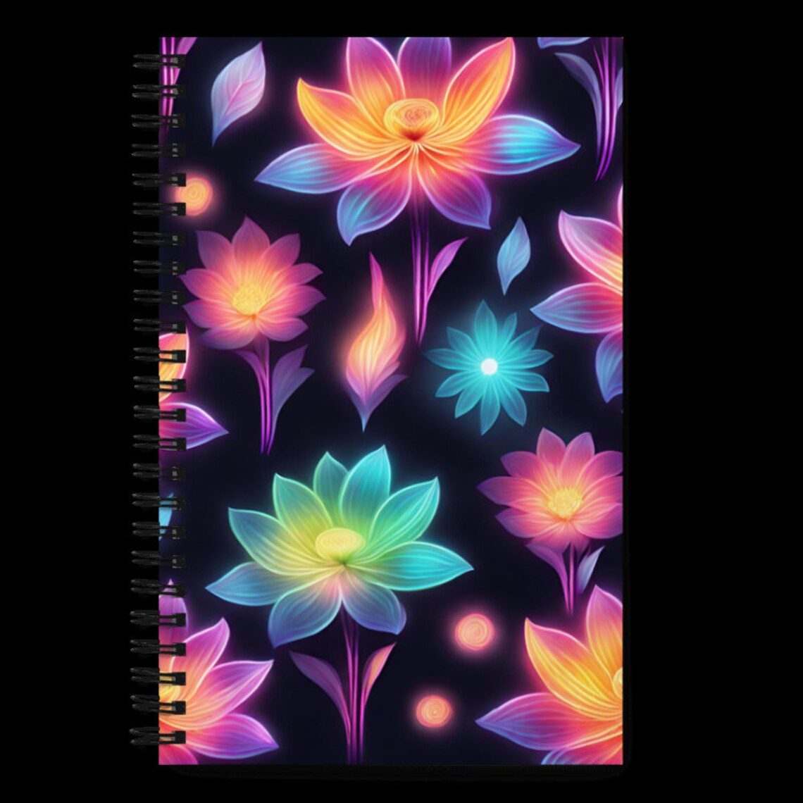 Neon Flowers Digital Prints Seamless Pattern High Resolution Scrapbook ...