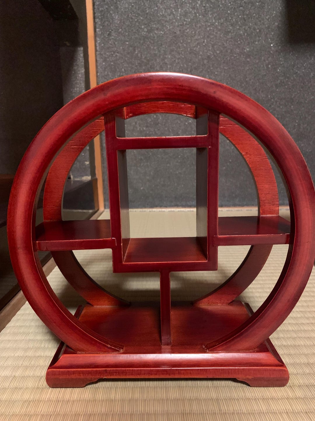Japanese Wooden Lacquered Collection Shelf Wood Display Shelf ...