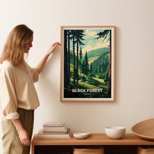 Black Forest Travel Poster, Germany Landscape Art, Home & Office Decor ...
