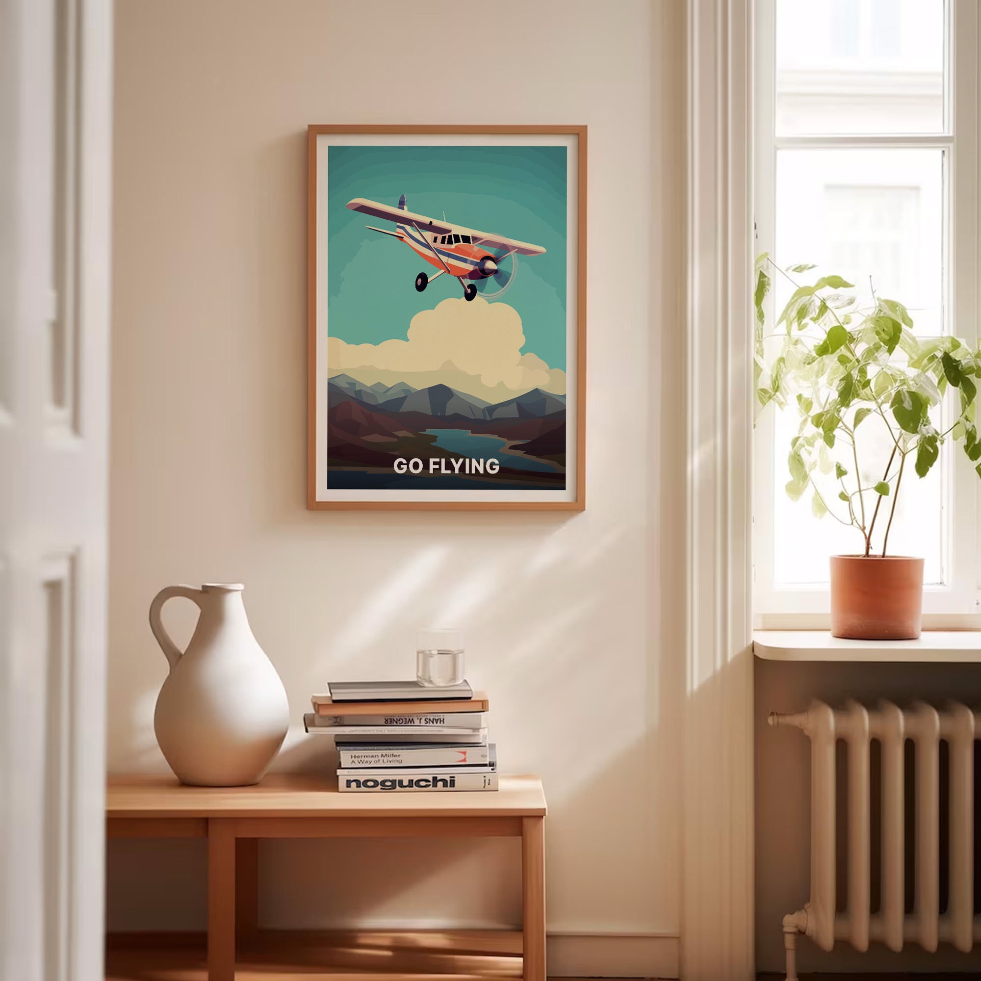 Cessna Skyhawk Aviation Poster, Vintage Airplane Art for Pilots ...