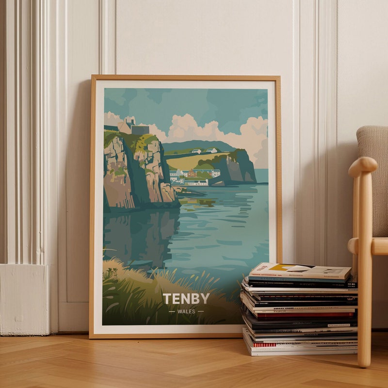 Vintage Tenby Poster - Etsy