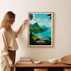 Grenada Travel Poster, Caribbean Wall Art, Ideal for Home Decor, Unique ...