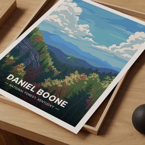 Daniel Boone National Forest Vintage Travel Poster, Kentucky Art, C20 ...