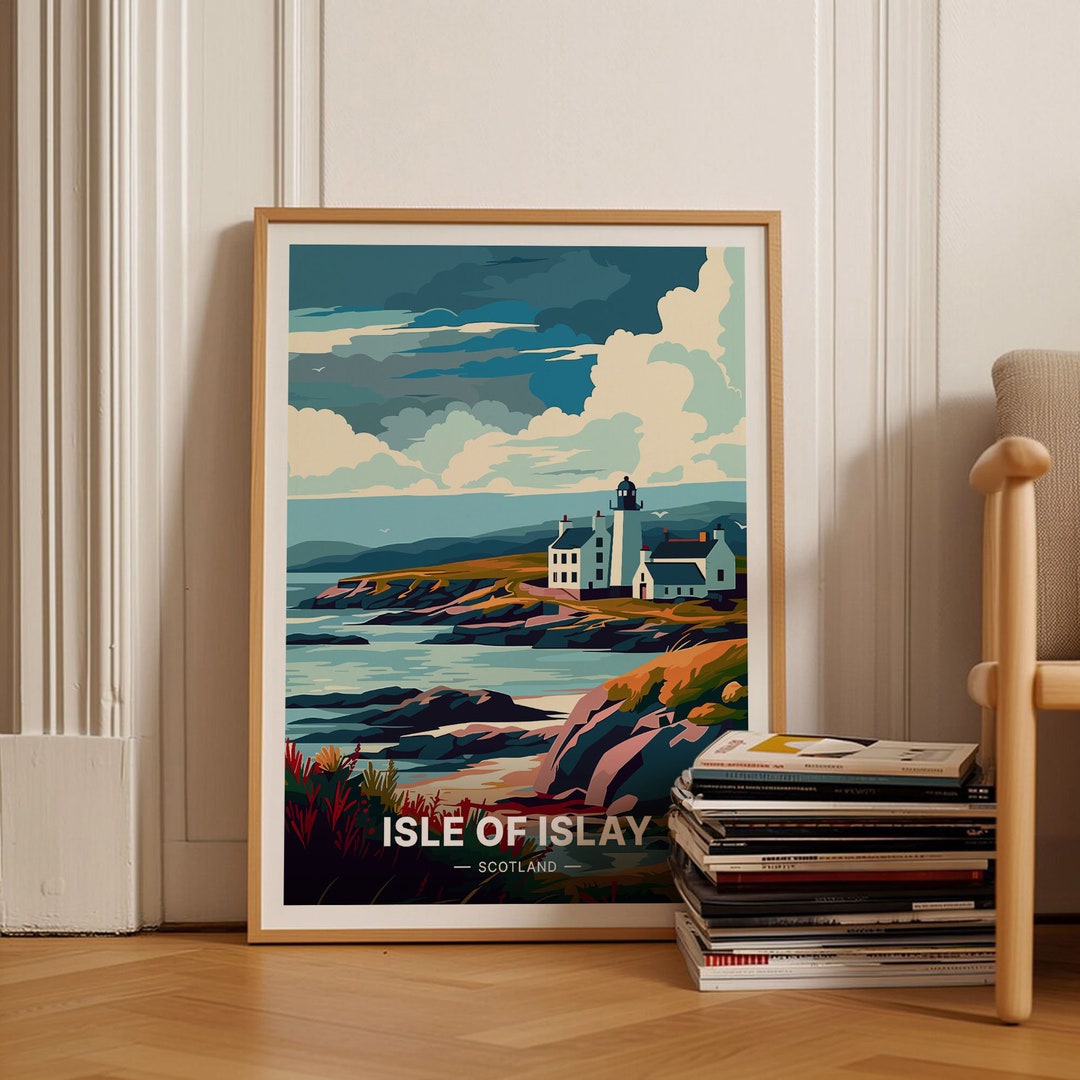 Isle of Islay Scotland Travel Poster, Vintage-inspired Wall Art for Home and Office Decor ...