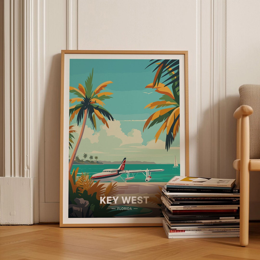Key West & Florida Keys Wall Art, USA Travel Poster, Home Decor, Unique ...