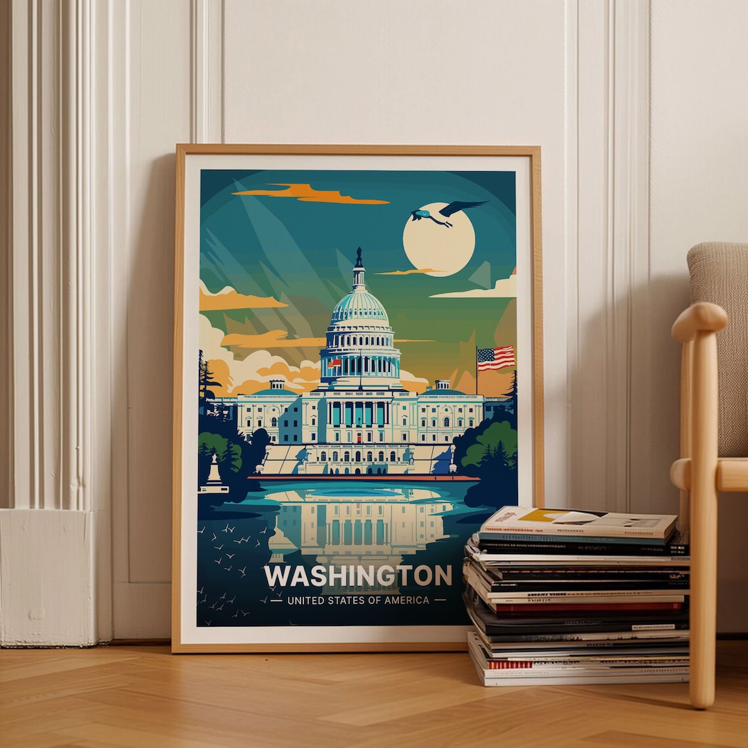 Washington DC Poster, Travel-inspired Cityscape Art, Perfect Home ...