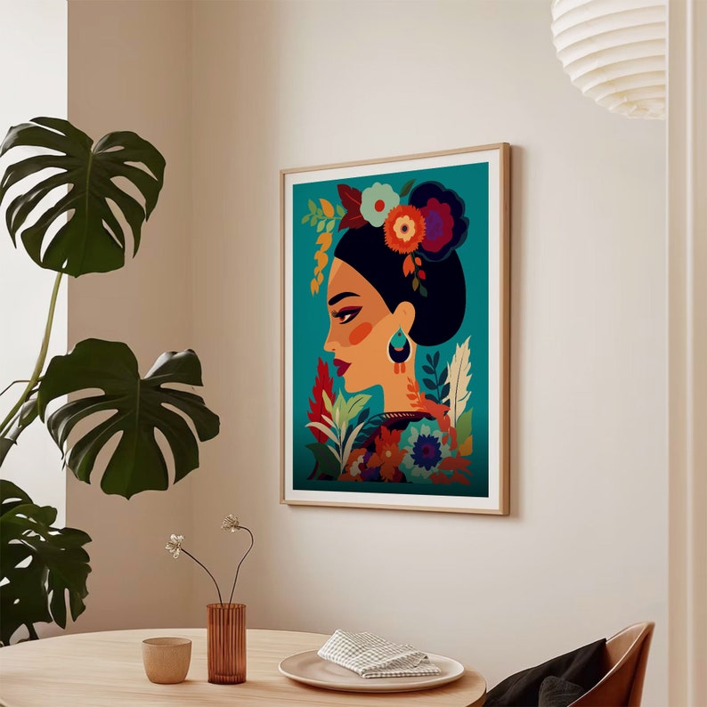 Latina Travel Poster, Eclectic Latinx Art, Aesthetic Wall Decor, Trendy ...