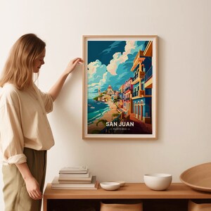 San Juan Travel Poster, Caribbean Wall Art, C20-1148 - Etsy