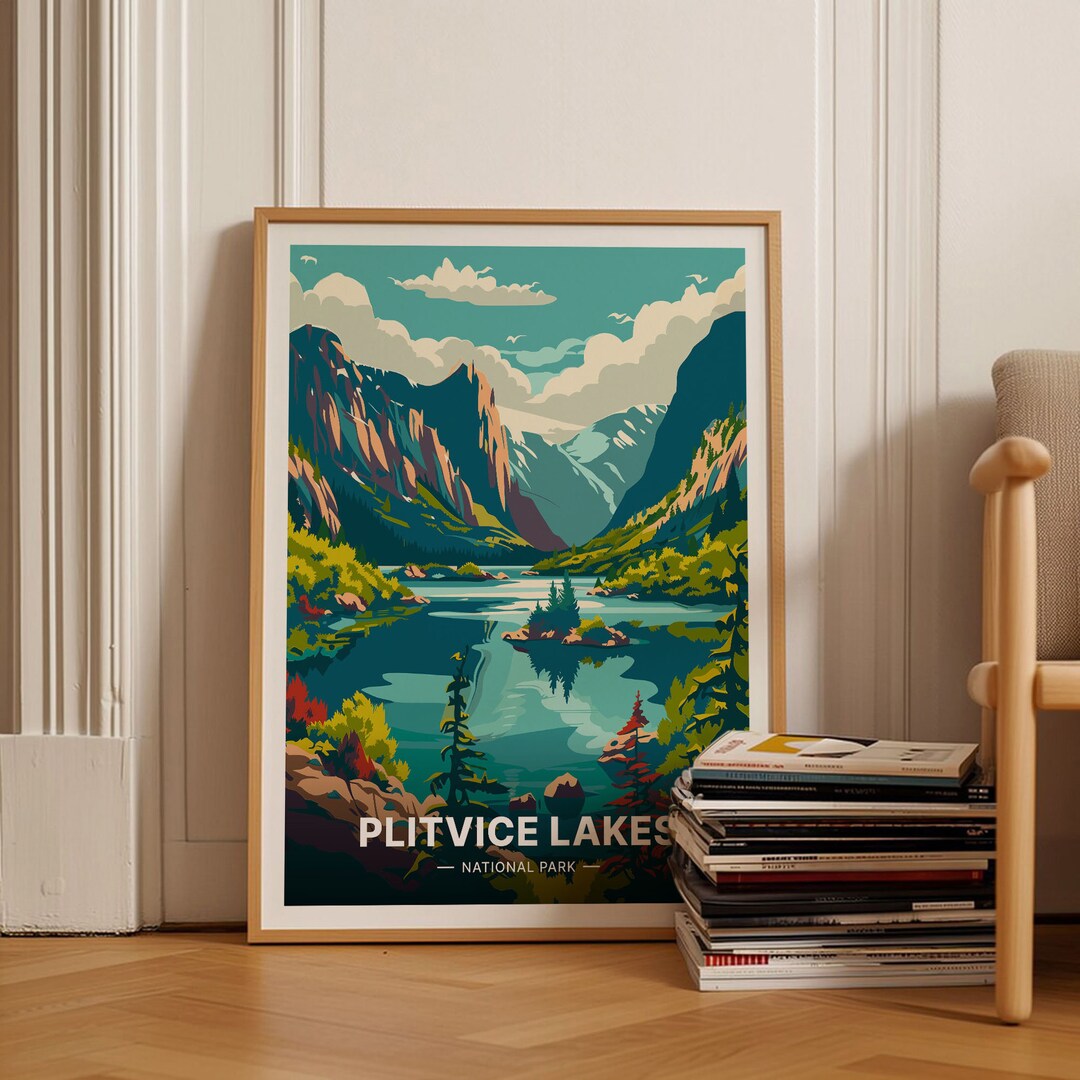 Plitvice Lakes National Park Poster, Croatia Travel Art, C20-1506 - Etsy