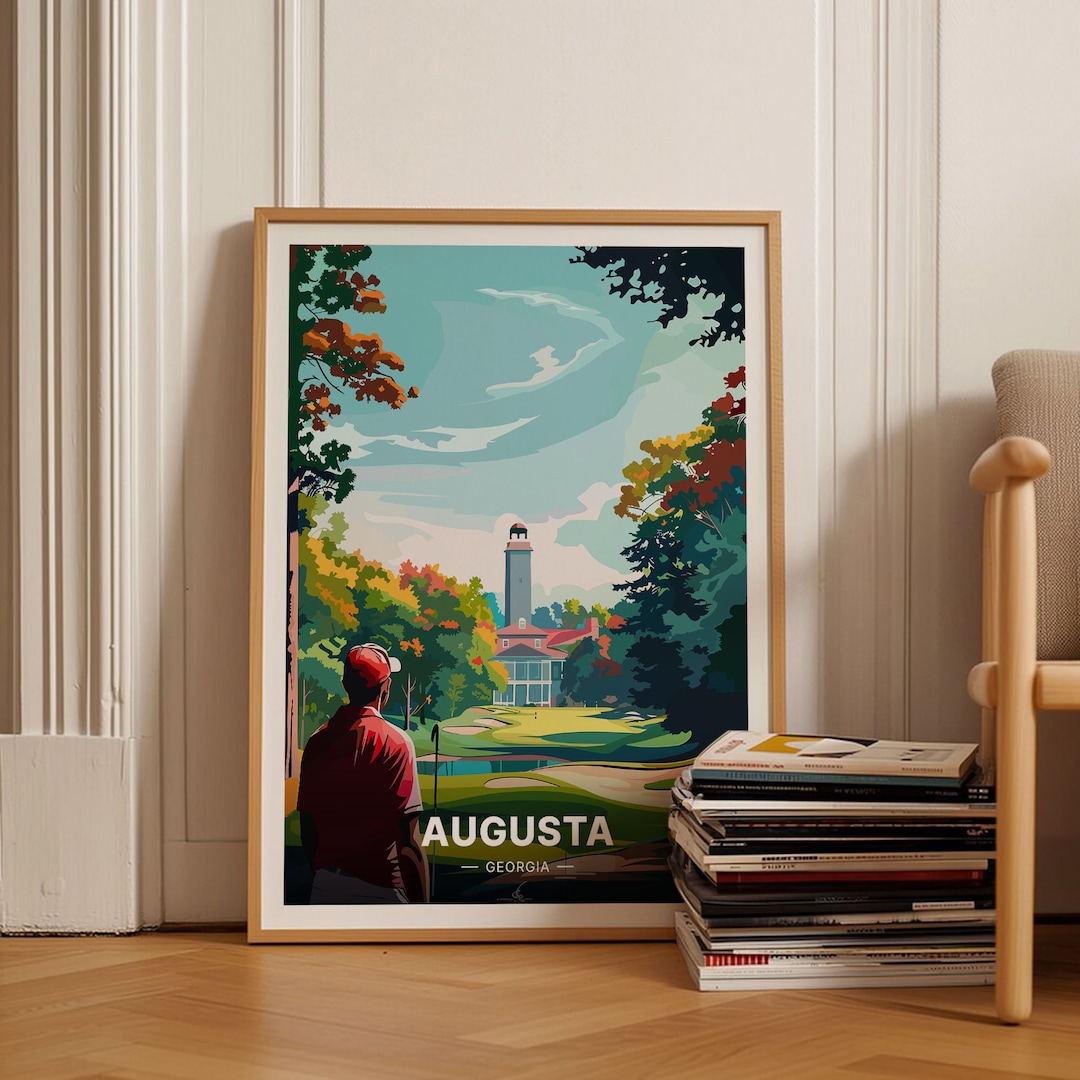 Augusta National Golf Course Art Poster, Georgia Landscape Print, C20 ...